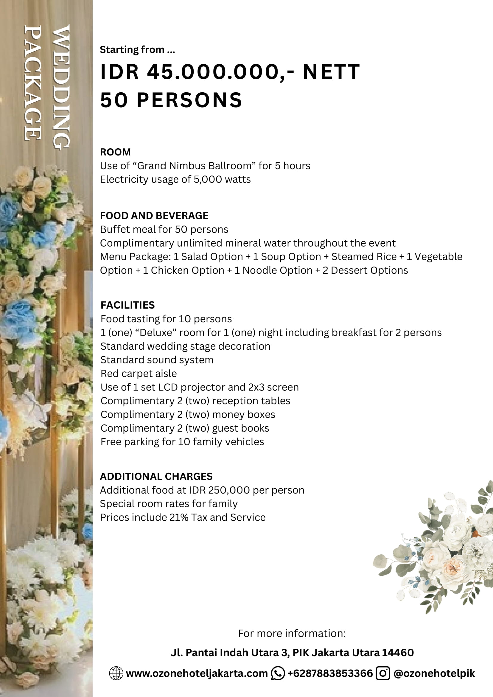 WEDDING PACKAGE - Ozone Hotel Jakarta